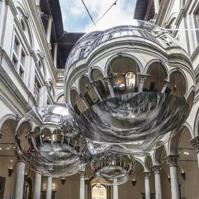 China Party opblaasbare reclameballonnen Ronde opblaasbare spiegelballon Zilver Te koop