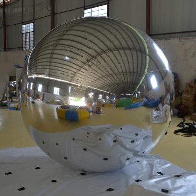 China Party opblaasbare reclameballonnen Ronde opblaasbare spiegelballon Zilver Te koop