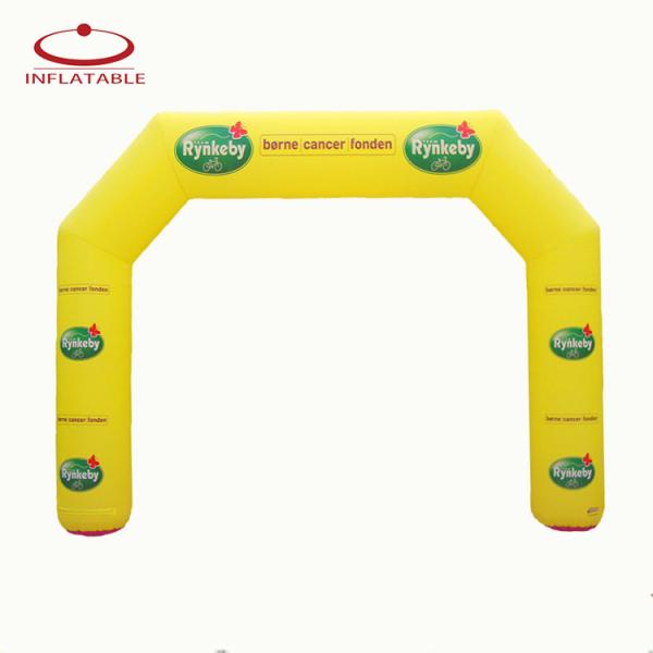 Quality New Design outdoor round advertising inflatable arch with verlcro logo printing for sale
