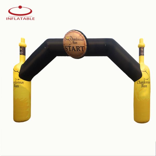 Quality New Design outdoor round advertising inflatable arch with verlcro logo printing for sale