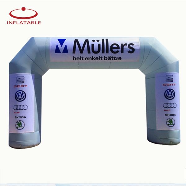 Quality New Design outdoor round advertising inflatable arch with verlcro logo printing for sale