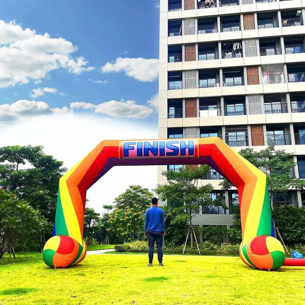 Quality Customized Cheap Five Sides Inflatable Arch Cheap Rainbow Inflatable Arch Events for sale