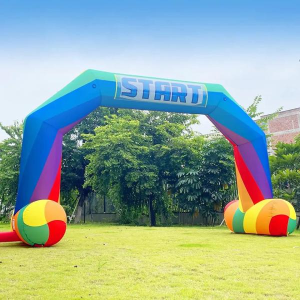 Quality Customized Cheap Five Sides Inflatable Arch Cheap Rainbow Inflatable Arch Events for sale