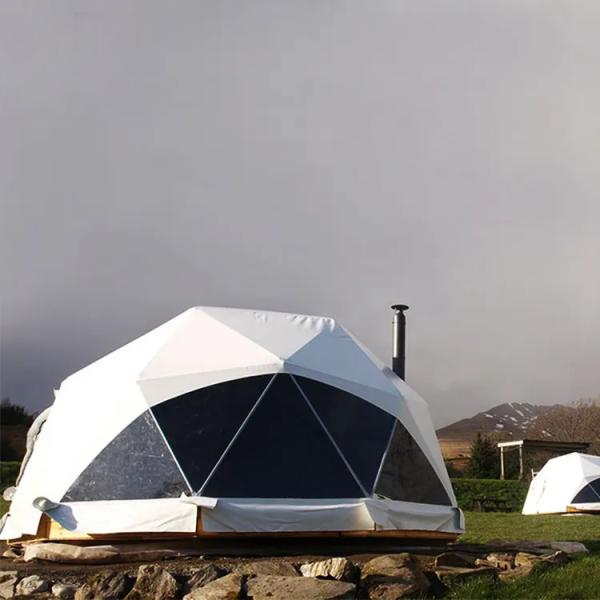 Quality Colorful Family Inflatable Dome Tent Geodesic PVC Fabric Half Sphere Tent for sale