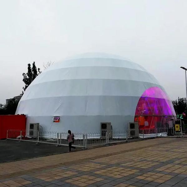 Quality Colorful Family Inflatable Dome Tent Geodesic PVC Fabric Half Sphere Tent for sale