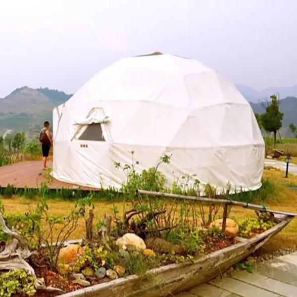 Quality Custom Logo Luxury Geodesic Dome Glamping Tent Outdoor Waterproof for sale
