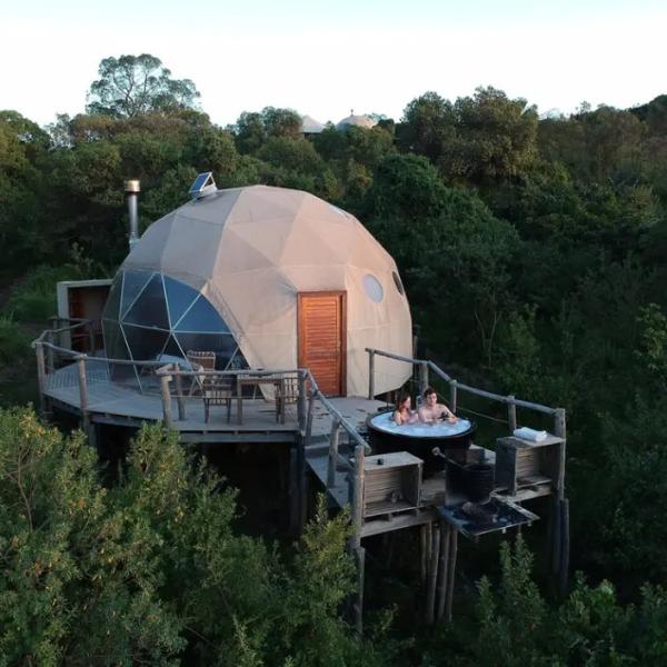 Quality Hotel Decoration Inflatable Geodesic Dome Tent Luxury Waterproof for sale