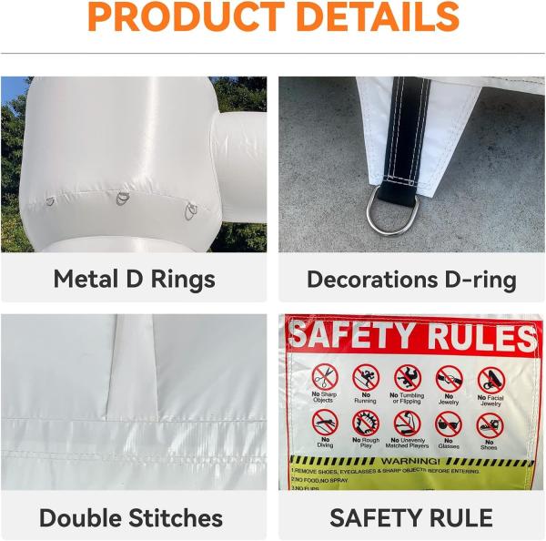 Quality OEM Inflatable Bubble House Moon Jumping White Bouncy Castle for sale