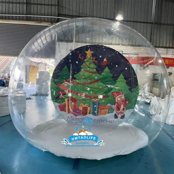 Quality Blue Inflatable Bubble House With Jumping Pvc Transparent For Outdoor Party for sale