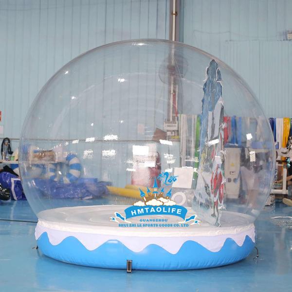 Quality Blue Inflatable Bubble House With Jumping Pvc Transparent For Outdoor Party for sale