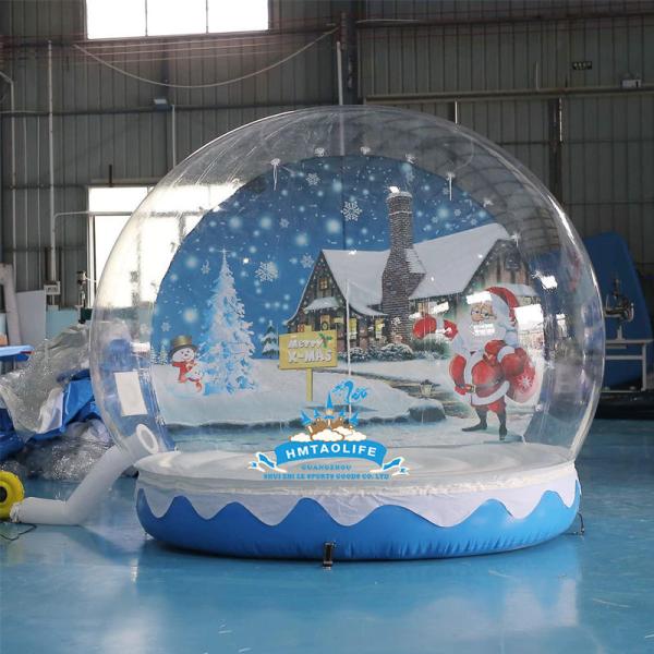 Quality Blue Inflatable Bubble House With Jumping Pvc Transparent For Outdoor Party for sale