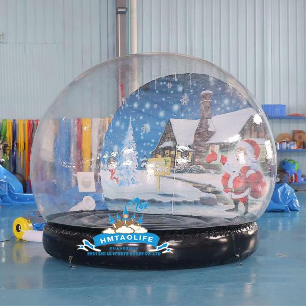 Quality Blue Inflatable Bubble House With Jumping Pvc Transparent For Outdoor Party for sale