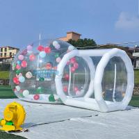 China White Bounce House With Bubbles Playing Jumping Transparent for sale