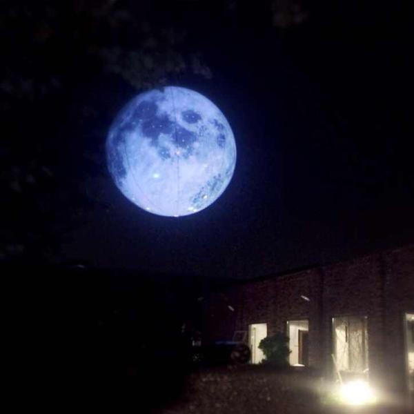Quality Round Advertising Helium Balloon LED Inflatable Giant Moon Balloon for sale