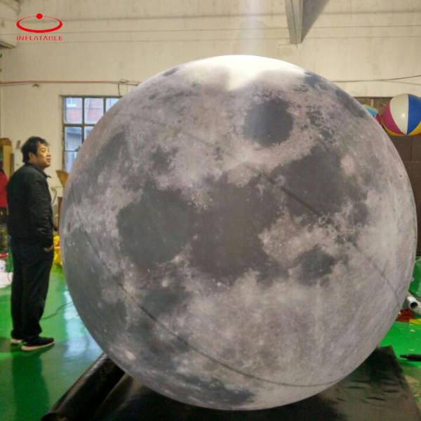 Quality Helium Inflatable LED Light Round Dvertising Air Moon Balloon for sale