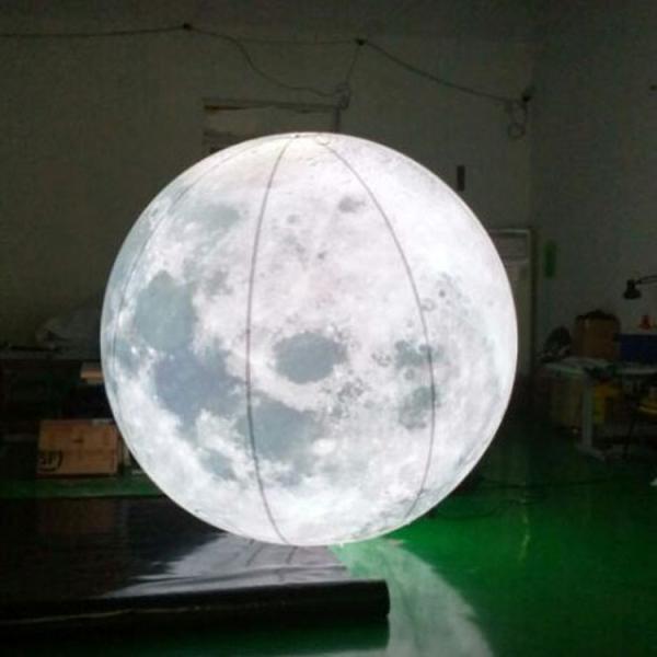 Quality Helium Inflatable LED Light Round Dvertising Air Moon Balloon for sale