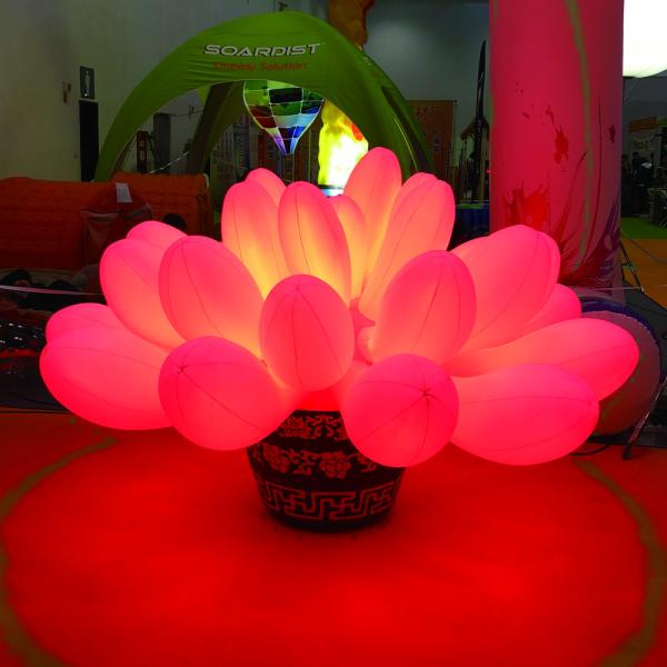 Quality Wedding Decoration Inflatable LED Light Colorful Large Inflatable Flowers for sale
