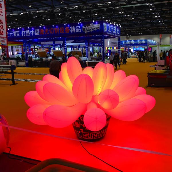 Quality Wedding Decoration Inflatable LED Light Colorful Large Inflatable Flowers for sale