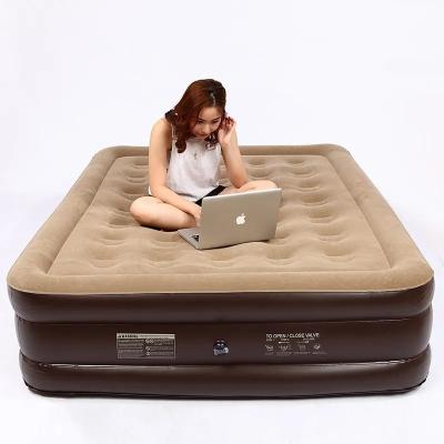 Cina Pompa elevata incorporata Durabile Automatico elettrico gonfiamento soffiare su Letto d'aria Morbido Plumeria Flocking Materasso in vendita