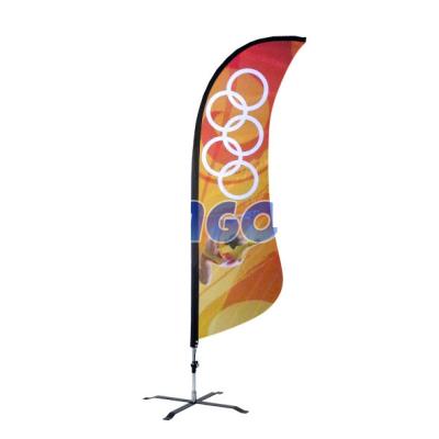 China Aanpassing Water Beach vlag en banners reclame veren vlaggen met basis aangepaste traan vlag Te koop