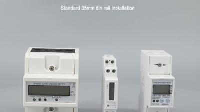 China NEW Single Phase DIN-RAIL 2P Modbus Electric Power Meter LCD Digital Energy Meter RS485 for sale