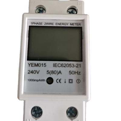 China single phase cheapest 2 Poles din rail digital meter with RS485 for sale