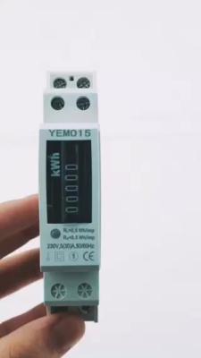 China Single phase mini din rail kwh meter active energy meter for sale