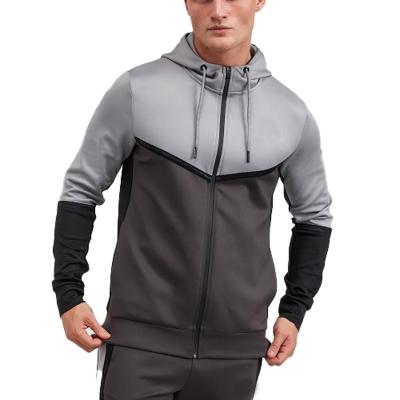 China Customized Logo Polyester Long Sleeve Full Zipper Design Hoodie Men Sportswear with Pocket for sale
