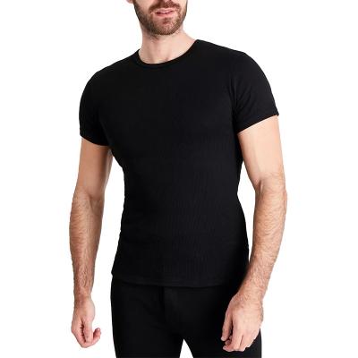 China Fashion Summer Slim Fit Short Sleeve Black T Shirts For Men 100% Cotton Sportswear for sale