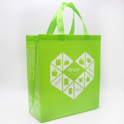 China 100gGreen Color PP Laminated promotion Bag in Ultrasonic Technical for sale
