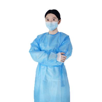 China Disposable Medical Surgical Gown Waterproof Dustproof SMS Isolation With Breathable Tie for sale