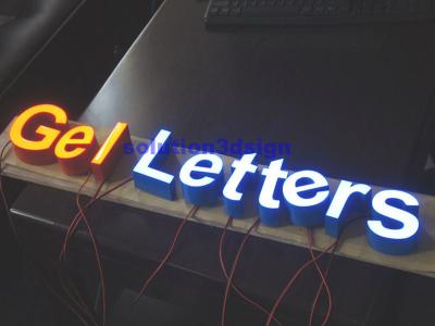 China Outdoor 3D Acrylic Front Lit LED Store Sign for sale