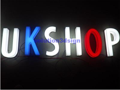 China Newly novel design outdoor advertising 3D acrylic LED face illuminated logo Sign Channel Letters for sale