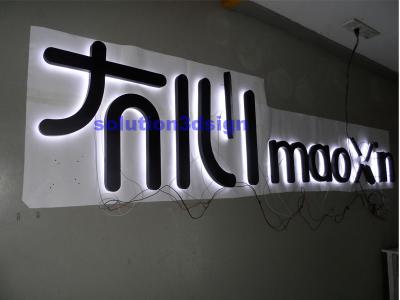 China Custom made business advertising backlit led logo sign for sale