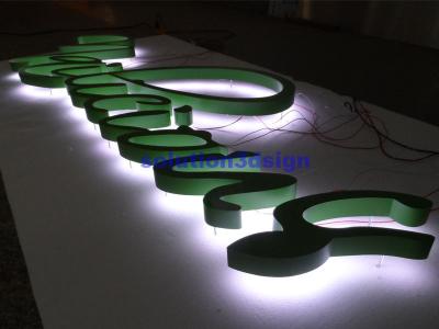 China High Bright Waterproof 304 Stainless Steel Led 3D Backlit Logo Sign for sale
