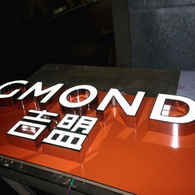 China Customized Decoration Embossing Acrylic Building Channel Letter Sign for sale