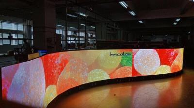 China Longda Soft Led Screen P2 Curved Led Panel  256*128mm for sale
