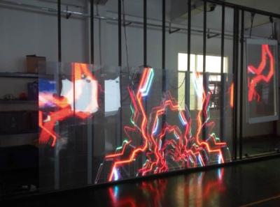 Cina La finestra trasparente di griglia di schermo di vetro LED di P10.4mm 50*12.5cm visualizza il ² di 1000cd/m. in vendita