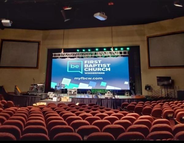 Small Pixel P3 Indoor Full Color LED Display 192x192mm Aluminum Cabinet For Church