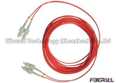 Cina Fibra rossa del rivestimento - la toppa ottica conduce, cavo a fibre ottiche misto con il connettore dello Sc millimetro in vendita