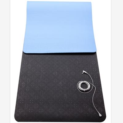 China Custom Logo Eco-Friendly Anti-Slip Yoga Mat Conductive Healthy Earth-Safety Product Rubber TPE Green Print Grounding Yoga Mat for sale