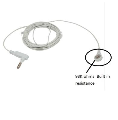 China High Quality Conductive Cord 15ft Grounding Cord White for Antistatic for sale
