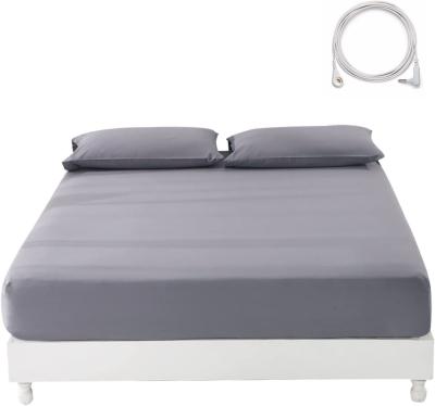 China Customize Grounding Fitted Sheet Silver Fabric Bed Skirt Cotton  Within 15ft Cord Grey Improving Sleep Earthing Grounding Sheets for sale