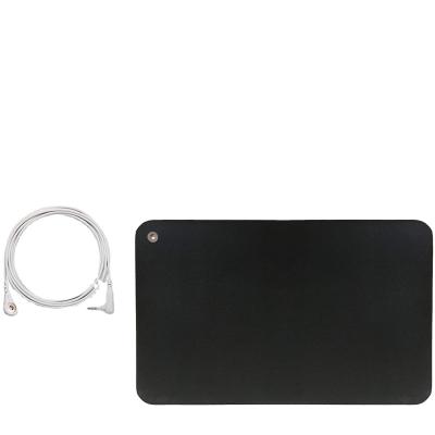China Dropshipping Customized Black 25*25cm Durable Conductive Rubber Leather Grounding Anti-Static 2mm Thick Mouse Pad Safety for sale