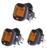 China Socket Plug Tester Voltage Live Wire Detector With Rcd Test Detector Socket Test UK EU Socket Tester Grounding Earthing Adapter for sale