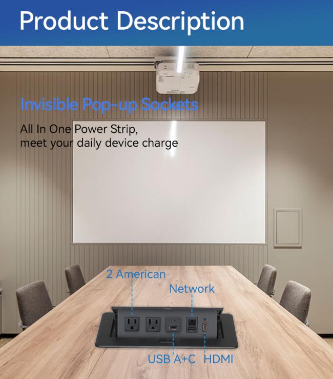SAA GPO Table Power Outlet installed in furniture