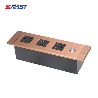 China Alloy Shell Recessed Power Strip Surge Outlet Usb Charging UKCA Certificated for sale