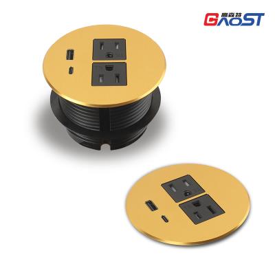 China Hotel Room Usb C Wireless Charging Grommet Recessed Power Outlet 18W for sale