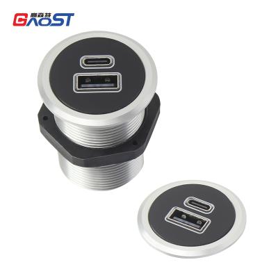 China Sofa Desk Grommet Usb Hub Wireless Charger QC3.0 For Sofa Bed Couch 31mm for sale