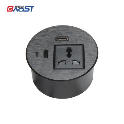 China HDMI Office Desk Power Grommet outlet Socket UBS20W QC3.0 Charger 90mm for sale